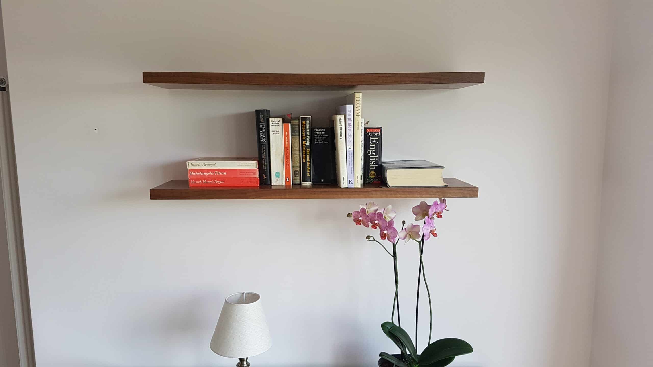 Solid Sapele Floating Shelves | Top Shelf UK