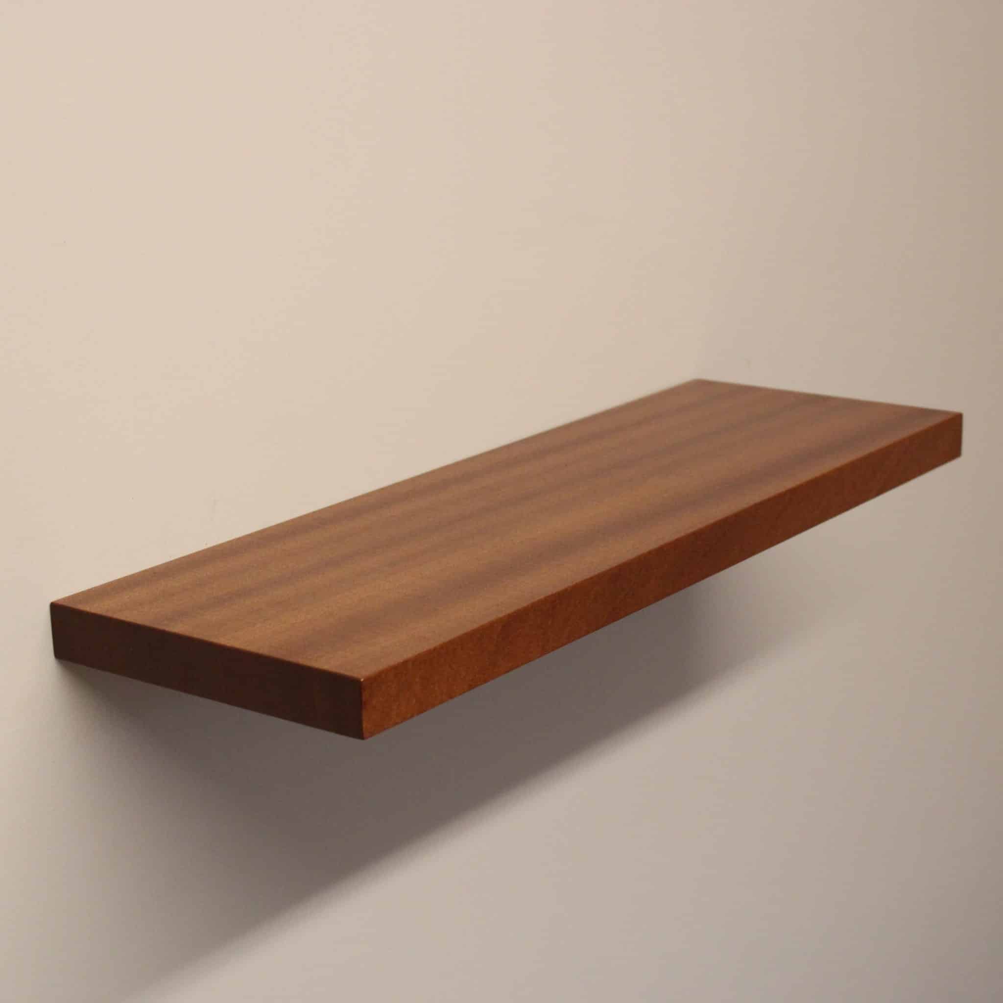 Solid Sapele Floating Shelves | Top Shelf UK